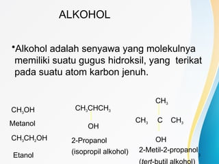 Kimia Organik - Gugus Fungsi Alkohol dan Eter | PPTX