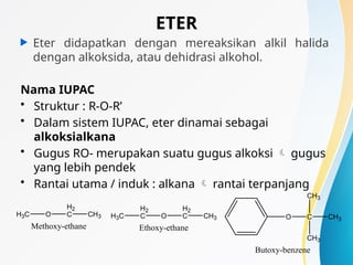 Kimia Organik - Gugus Fungsi Alkohol dan Eter | PPTX