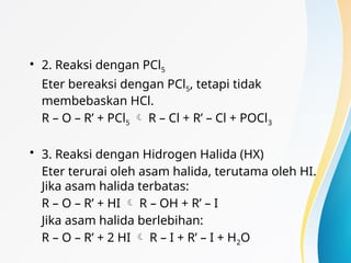 Kimia Organik - Gugus Fungsi Alkohol dan Eter | PPTX