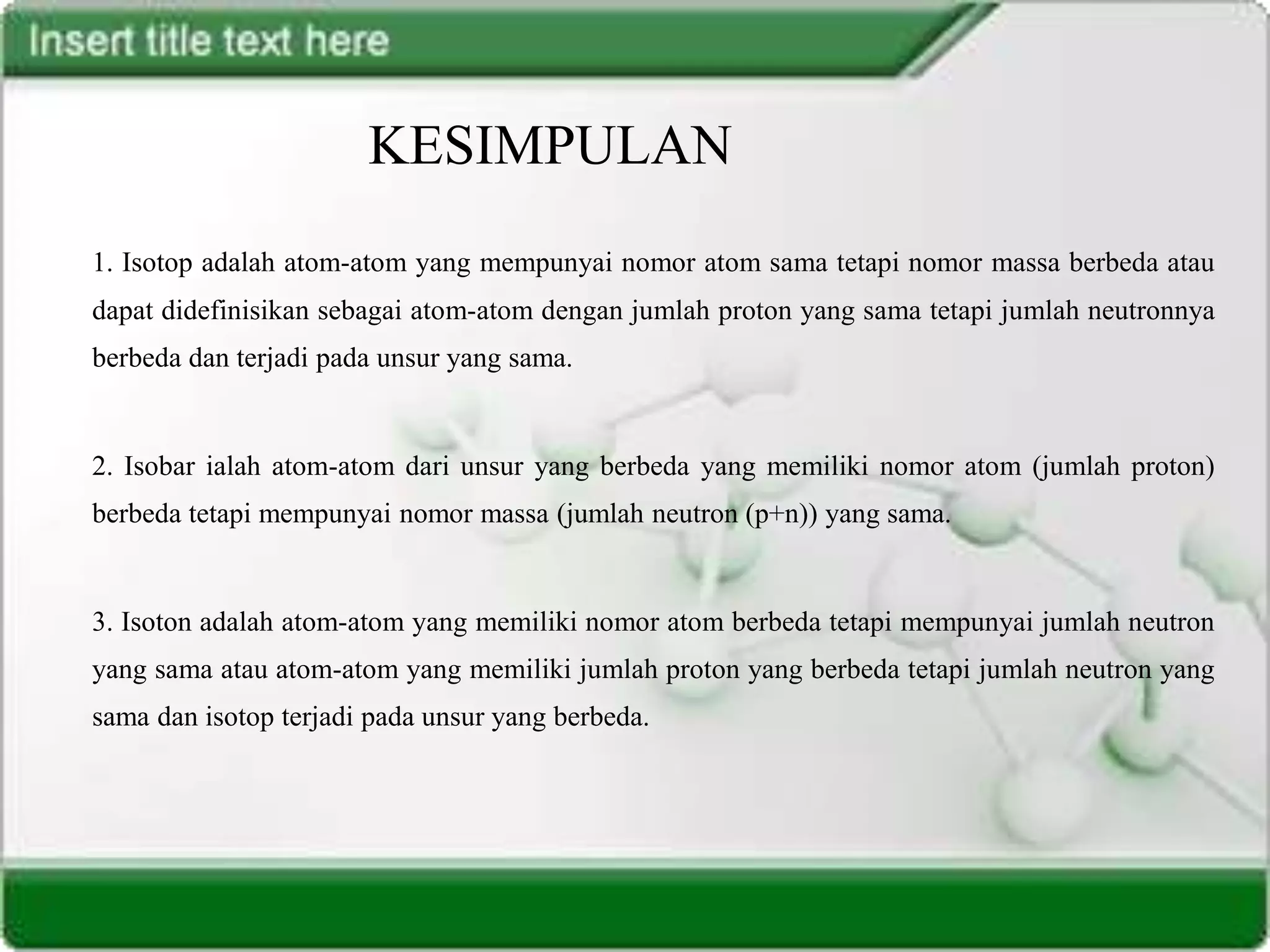 isotop, isobar, isoton | PPTX