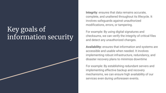 Importance of Information Security and Goals for Preventing Data ...