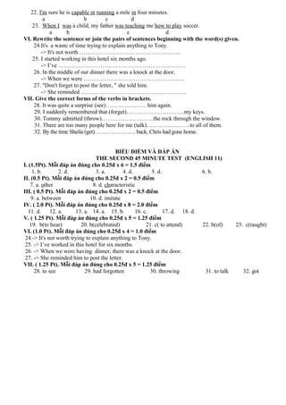 Kiểm tra 1 tiết hki tiếng anh lớp 11 | PDF