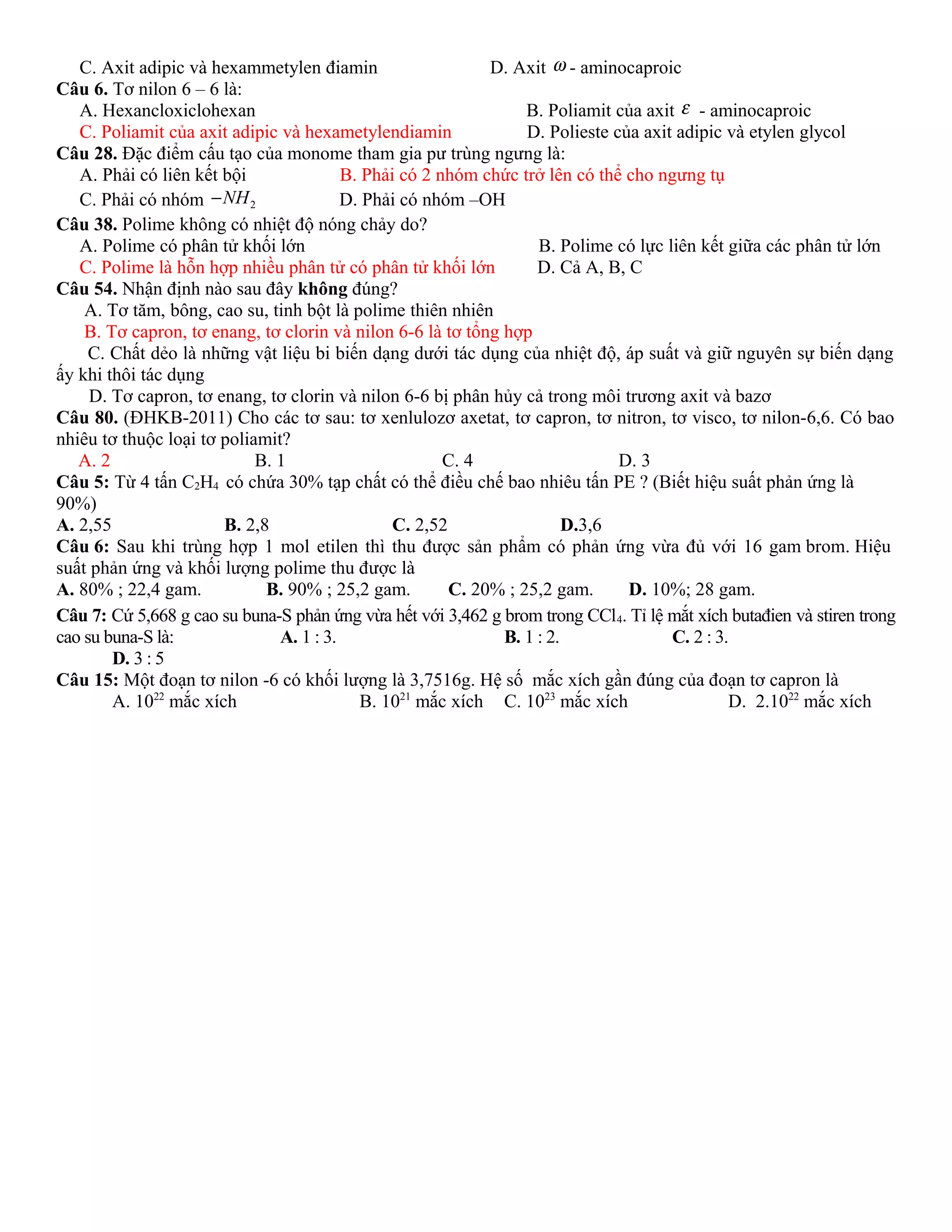 Kiểm tra chất lượng hóa 12 b | DOC
