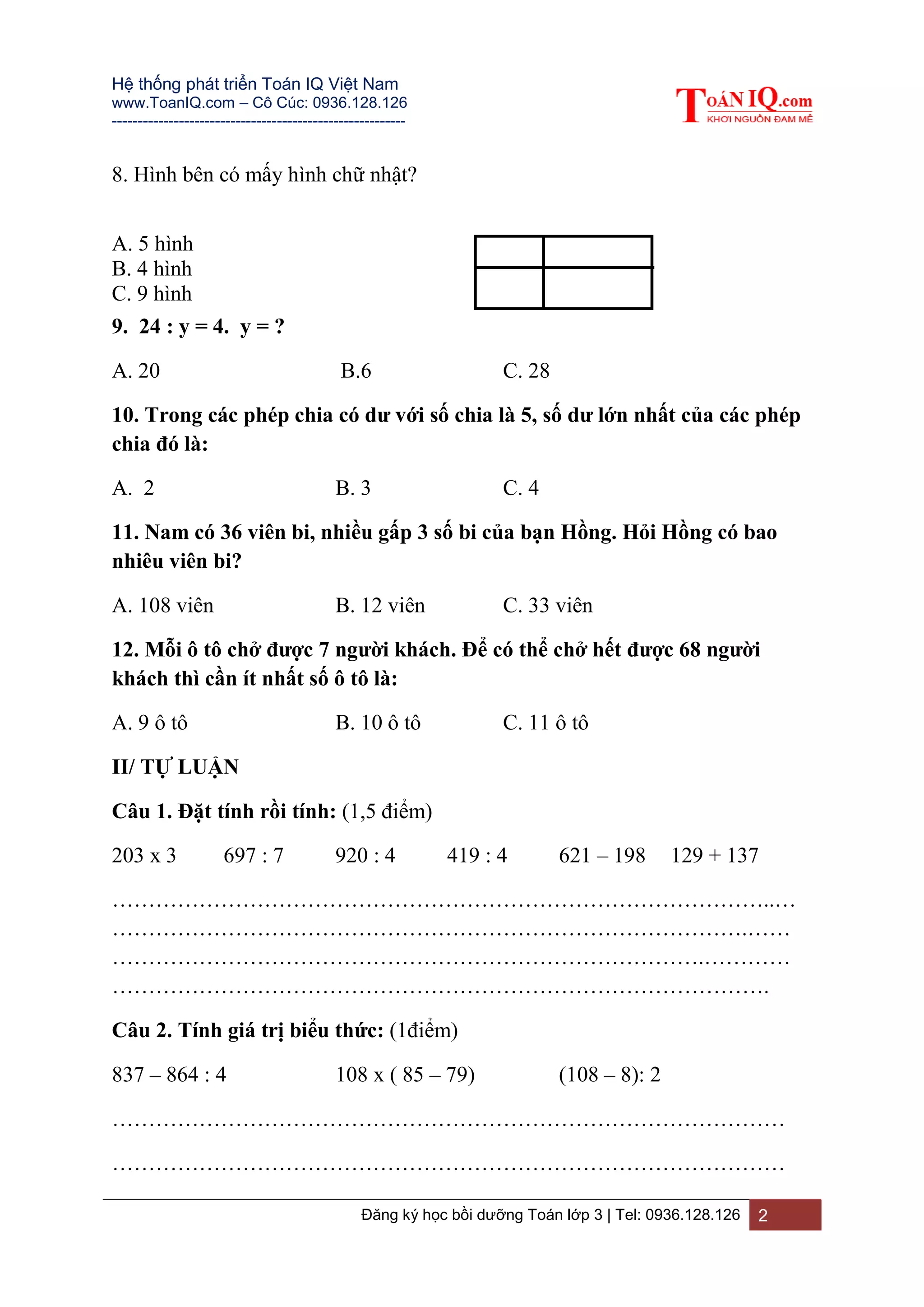 de-kiem-tra-hk1-lop-3-ma-02 | PDF