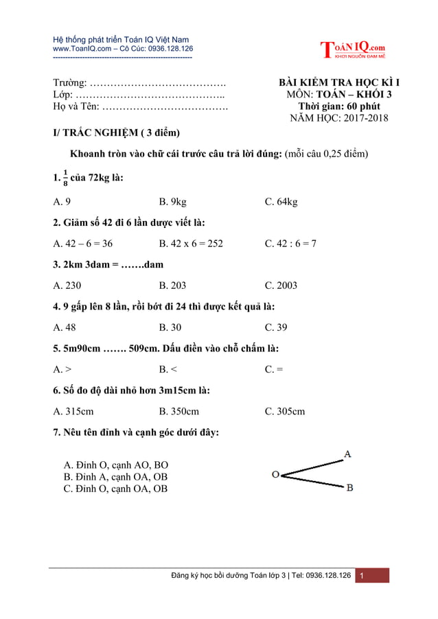 de-kiem-tra-hk1-lop-3-ma-02 | PDF