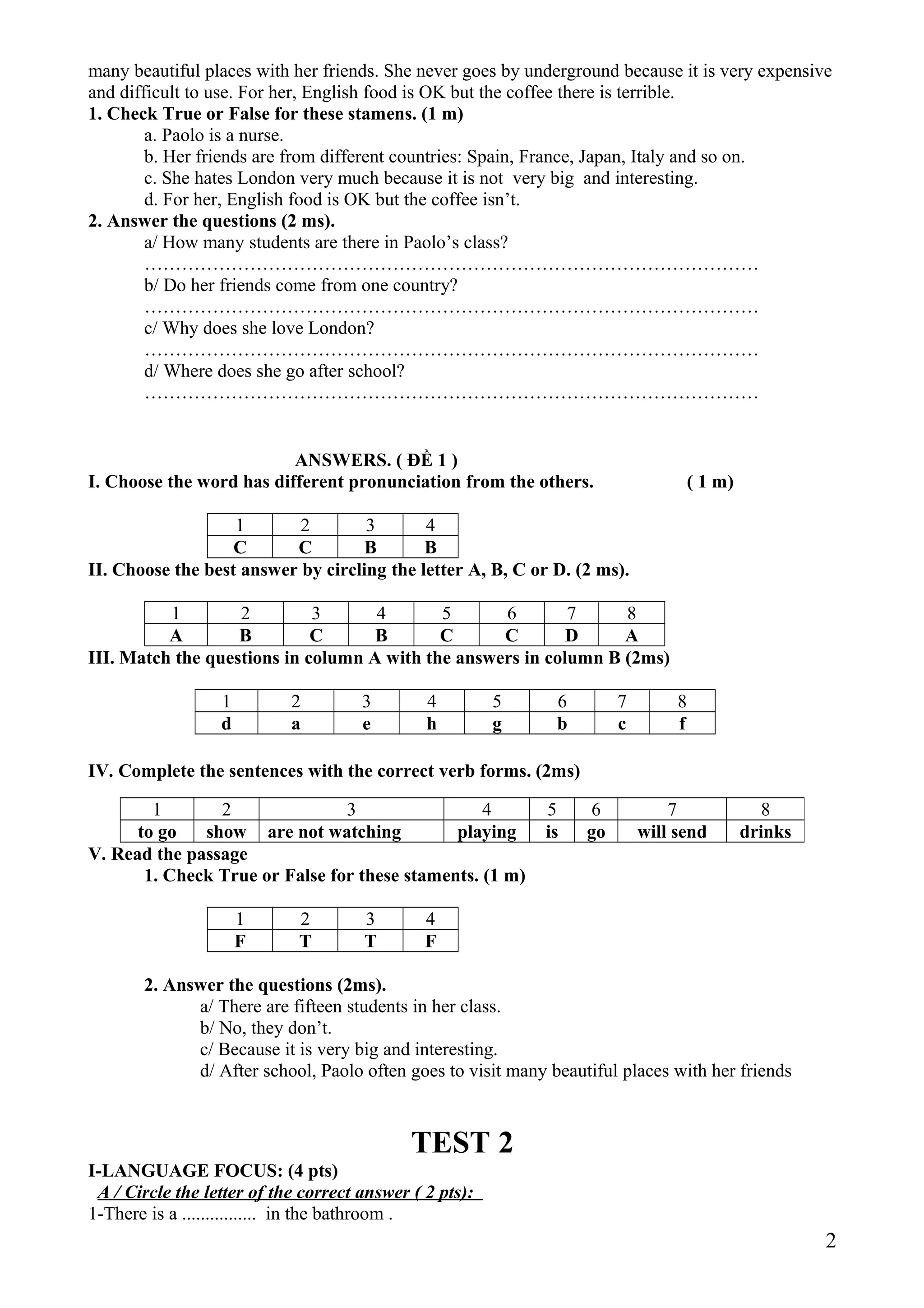 Kiểm tra hki tiếng anh lớp 7 (1) | DOC