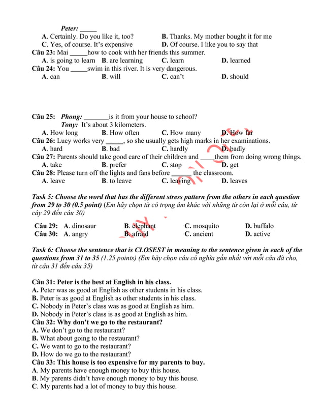 ĐỀ KIỂM TRA, ĐÁNH GIÁ NĂNG LỰC TUYỂN SINH LỚP 6 - NĂM 2018 - 2024 TRƯỜNG THCS NGUYỄN TRI PHƯƠNG ...