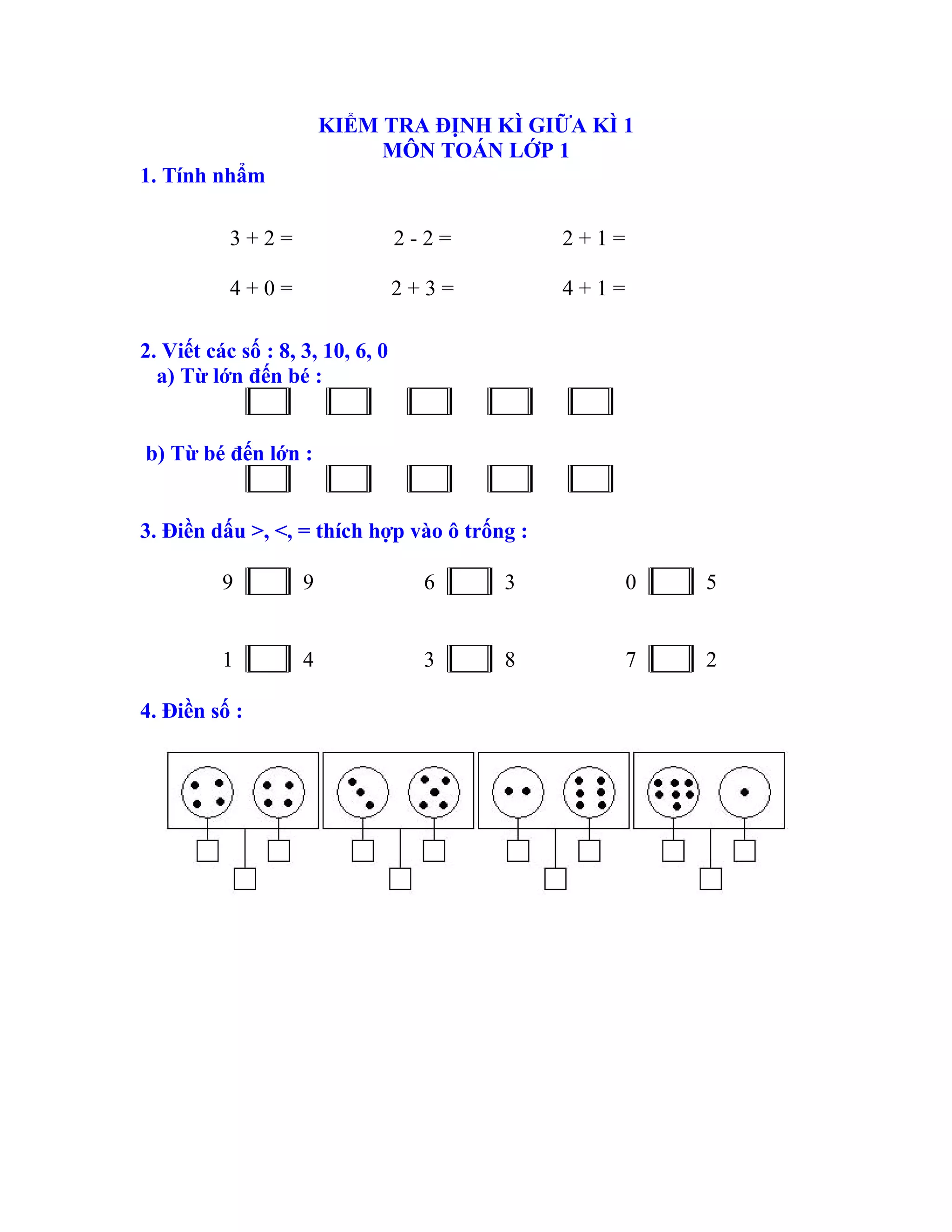 Kiểm tra định kì giữa kì 1 | PDF