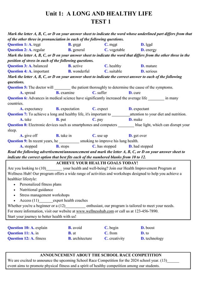 ĐỀ KIỂM TRA THEO UNIT MÔN TIẾNG ANH GLOBAL SUCCESS 11 CẢ NĂM (BẢN HS-GV ...