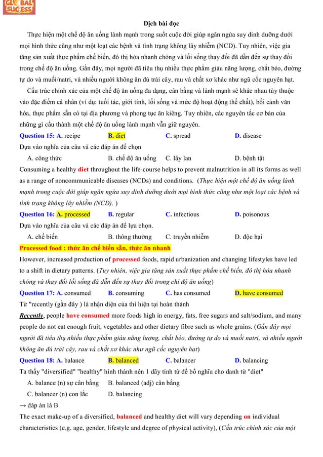 ĐỀ KIỂM TRA THEO UNIT TIẾNG ANH GLOBAL SUCCESS 11 NĂM HỌC 2023-2024 CÓ ...