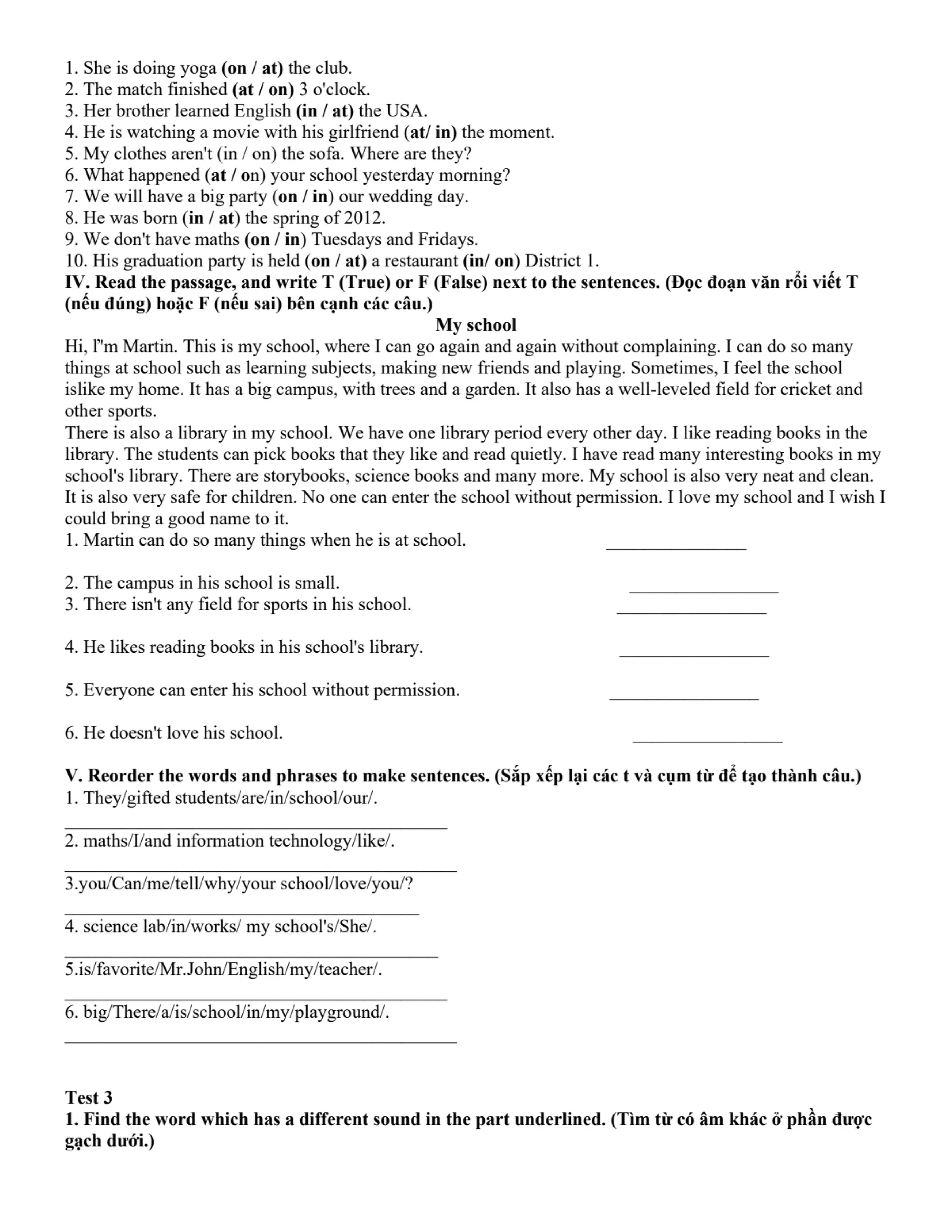 ĐỀ KIỂM TRA TIẾNG ANH 7 GLOBAL SUCCESS (SÁCH KẾT NỐI TRI THỨC) - NGUYỄN HOÀNG THANH LY (CẢ NĂM ...