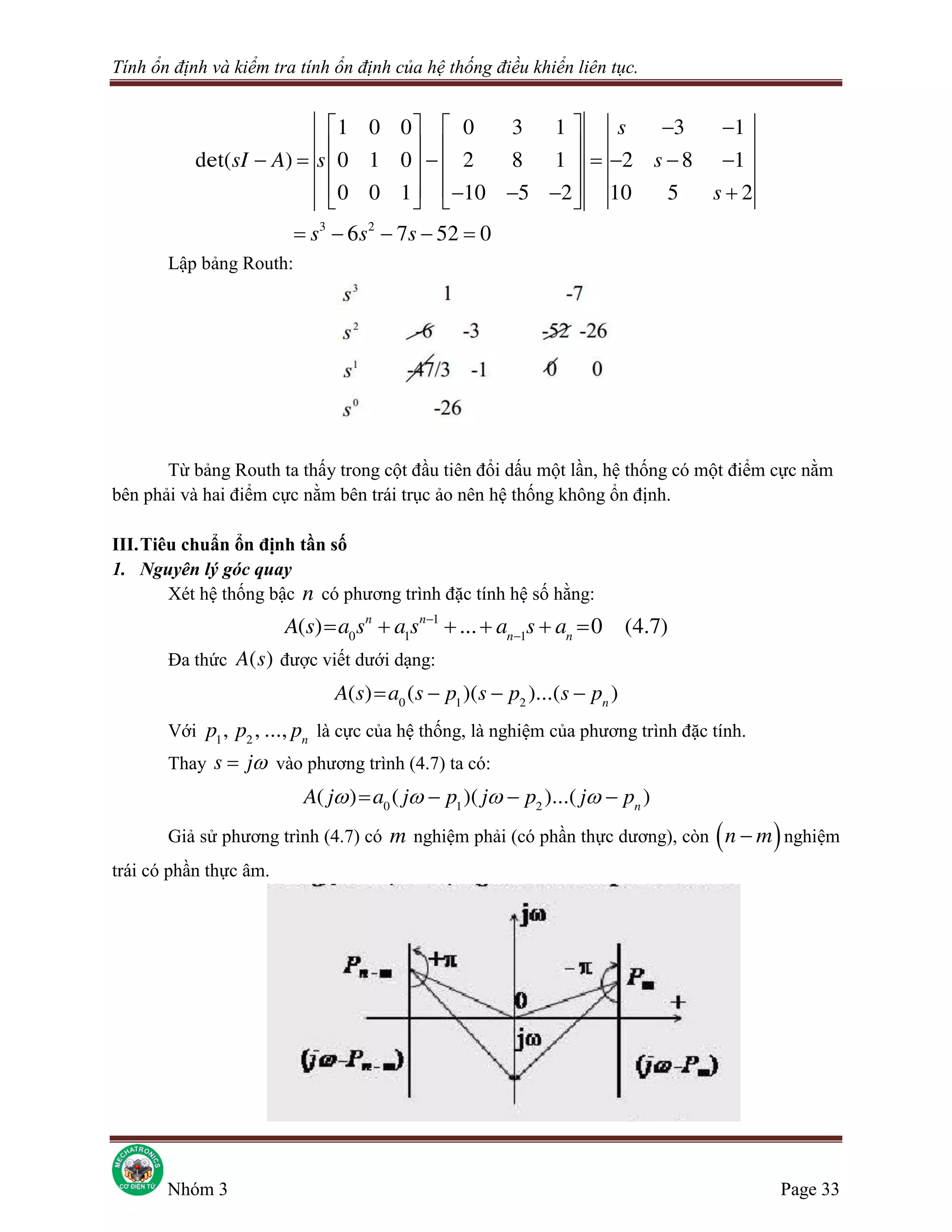[BTL] Kiểm tra tính ổn định của hệ thống liên tục | PDF