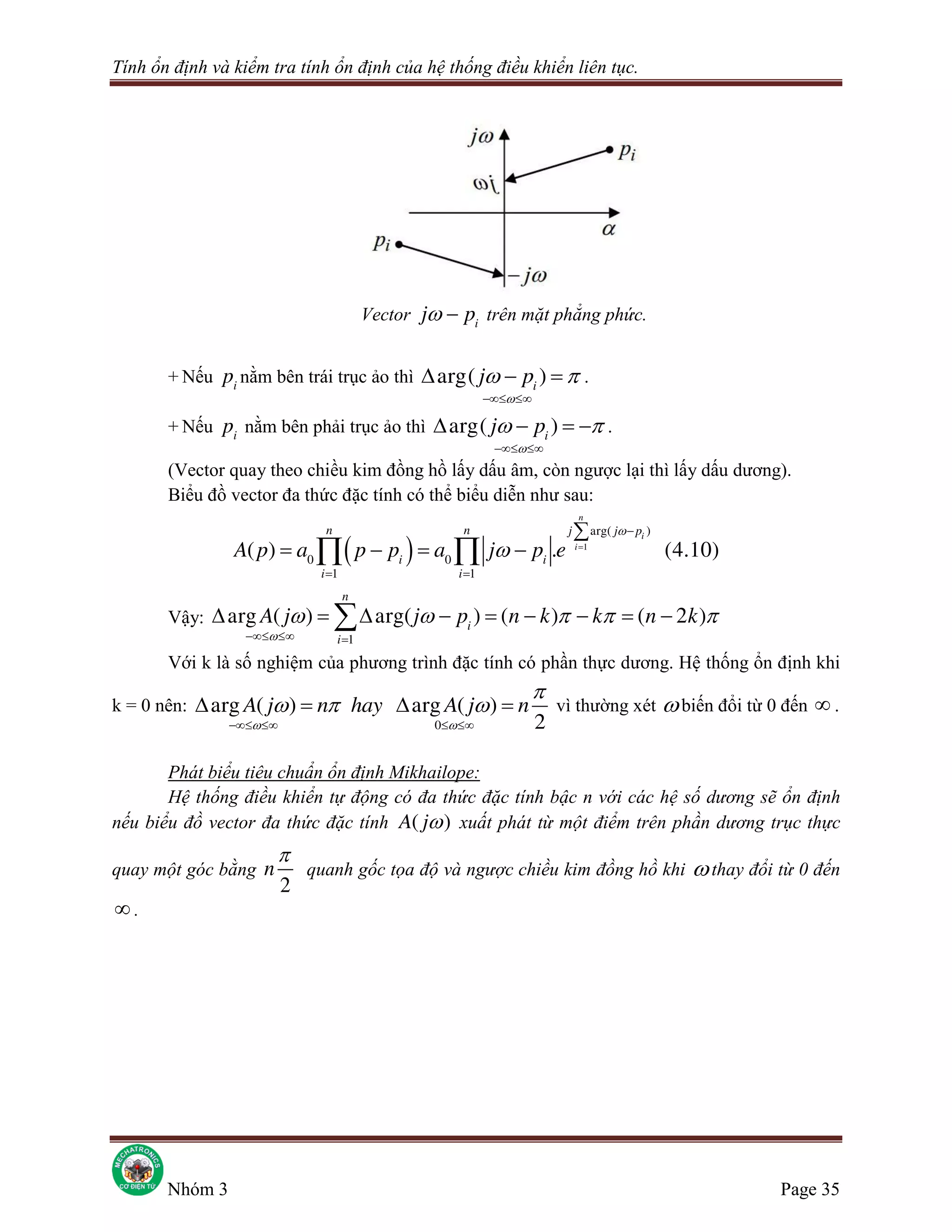 [BTL] Kiểm tra tính ổn định của hệ thống liên tục | PDF