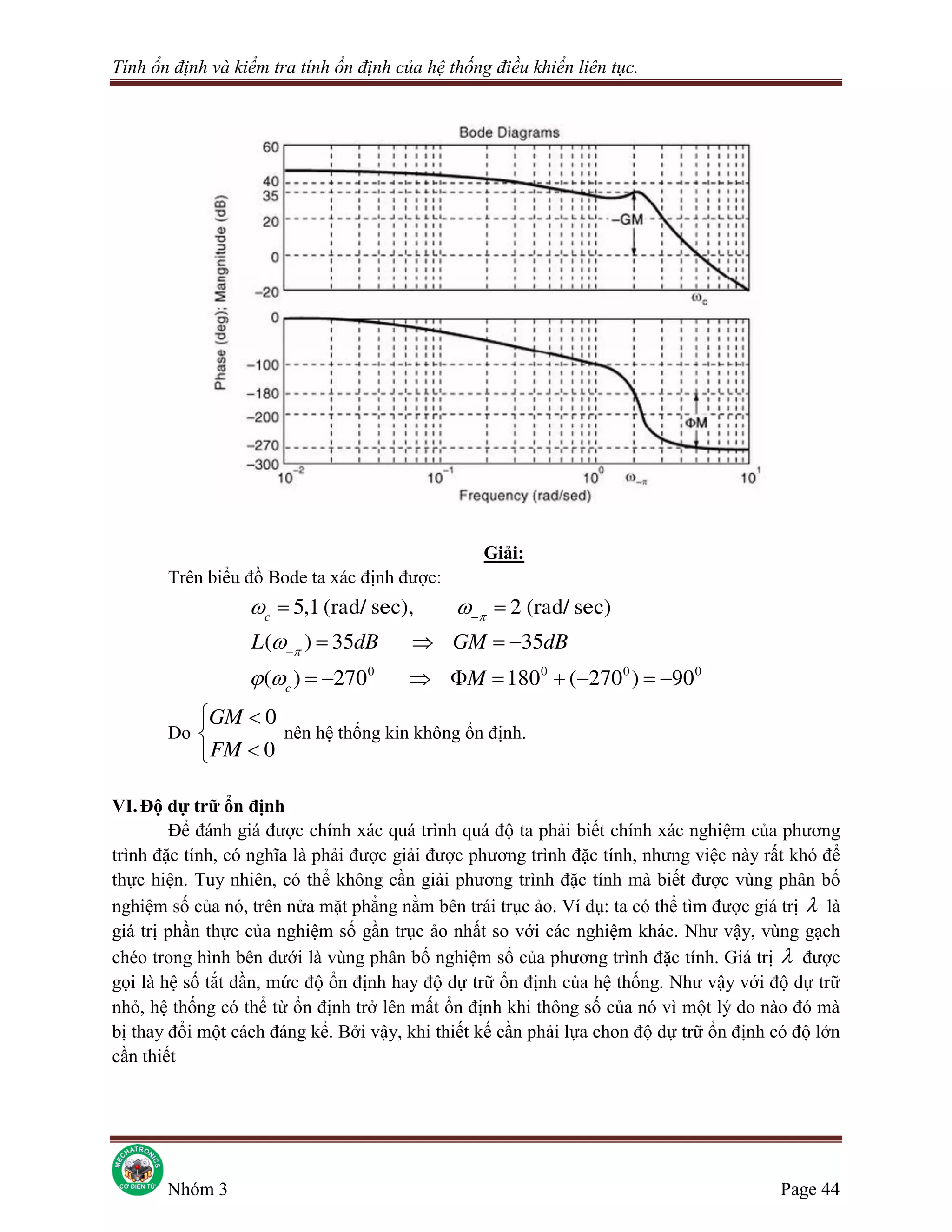 [BTL] Kiểm tra tính ổn định của hệ thống liên tục | PDF
