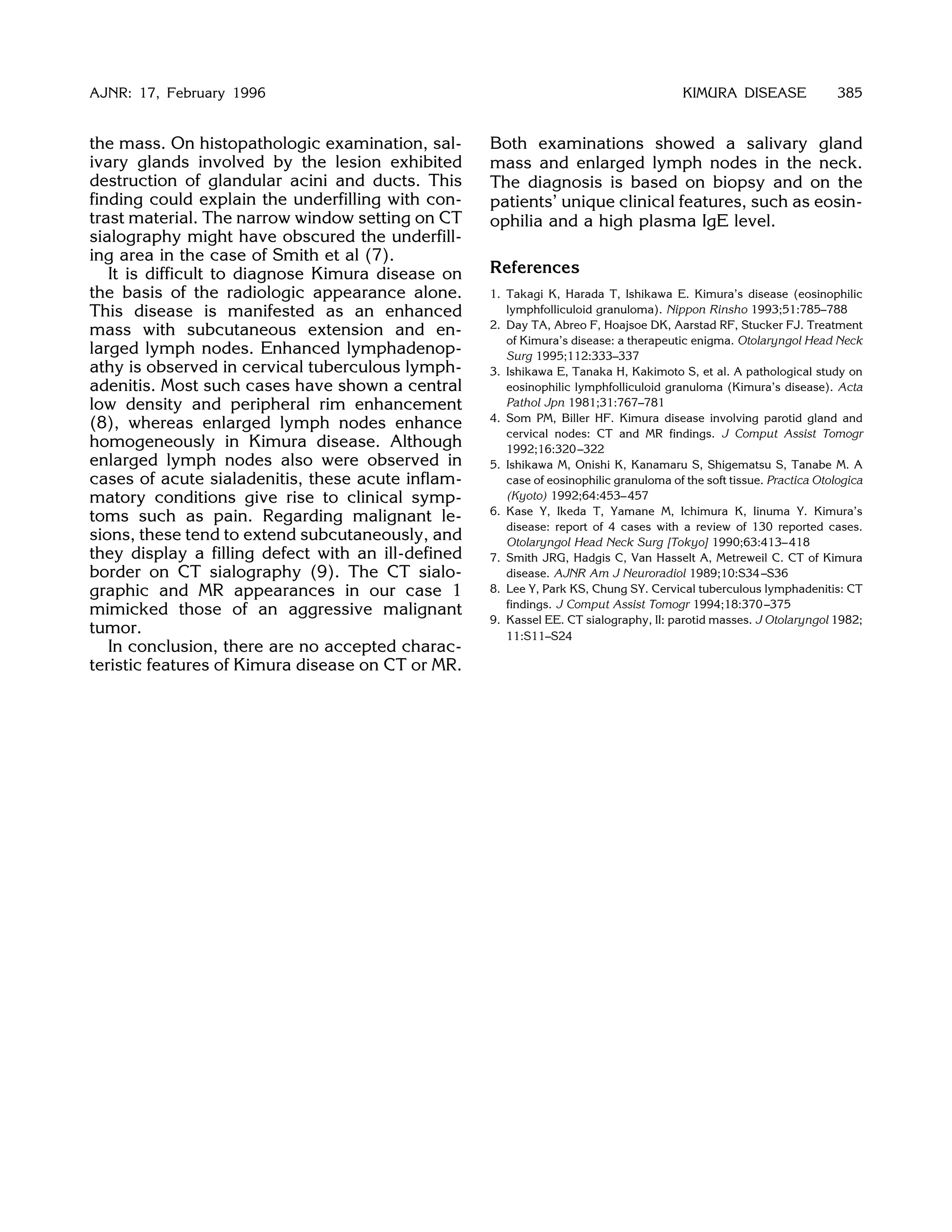 Kimura's disease ct and mr findings | PDF