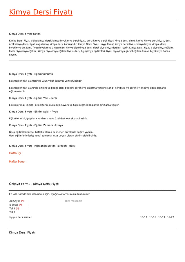 Kimya dersi-fiyati | PDF