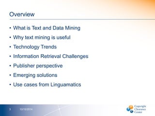 ICIC 2014 Finding Answers in the Data – The Future Role of Text and ...