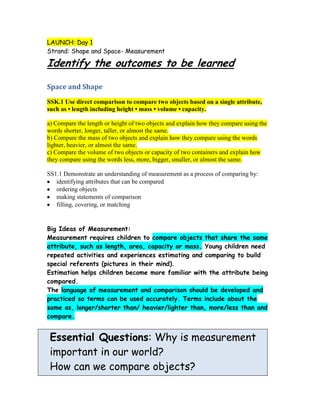 Kindergarten- measurement | DOCX