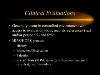 Kin 188 Injury Evaluation Procedures | PPT