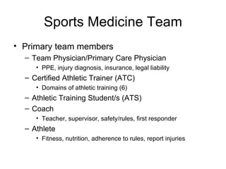 Kin 188 Introduction To Athletic Training | PPT