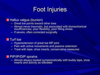 Kin 188 Foot, Ankle And Leg Injuries | PPT