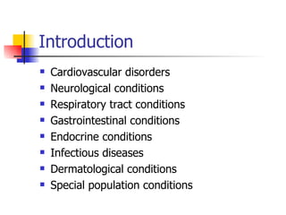 Medical Conditions