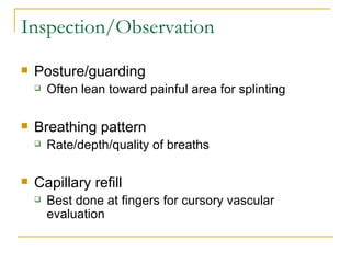 Kin 188 Thoracic And Abdominal Evaluation And Injuries | PPT