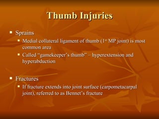 Kin 188 Wrist And Hand Evaluation And Injuries | PPT