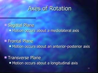 Kin191 A. Osteokinematics. Fall 2007 | PPT