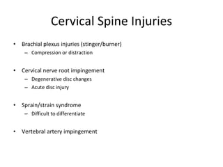 Kin 191 B – Cervical Spine Anatomy, Evaluation And Injuries | PPT