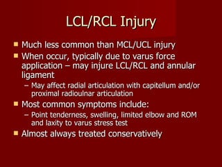 Kin 191 B – Elbow And Forearm Pathologies | PPT