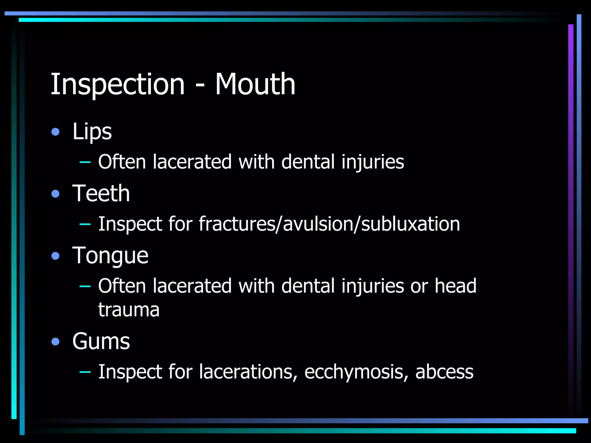 Kin 191 B – Face And Eye Anatomy, Evaluation And Injuries | PPT