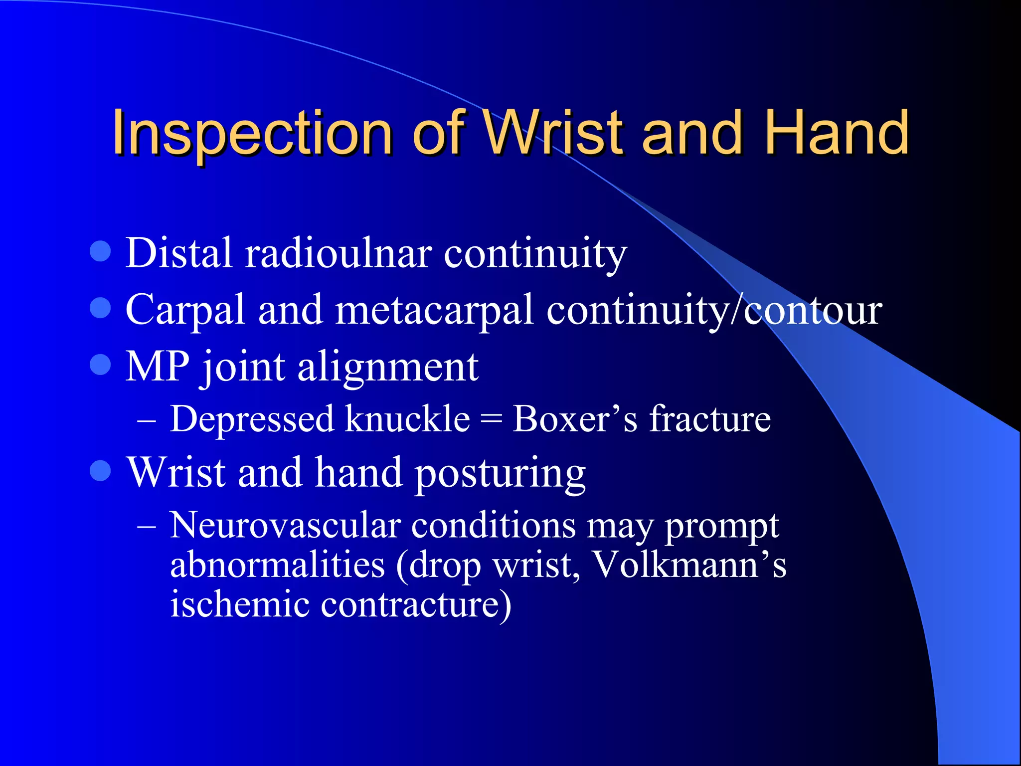 Kin 191 B – Wrist, Hand And Finger Evaluation And Pathologies | PPT