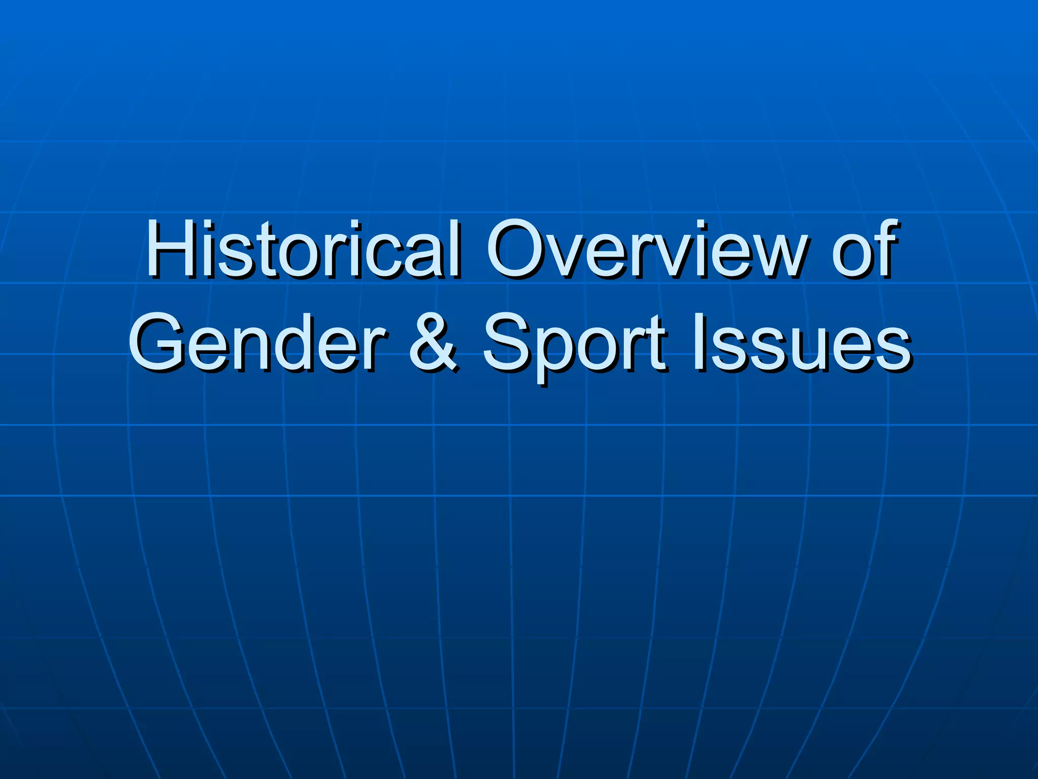 Gender And Sport | PPT