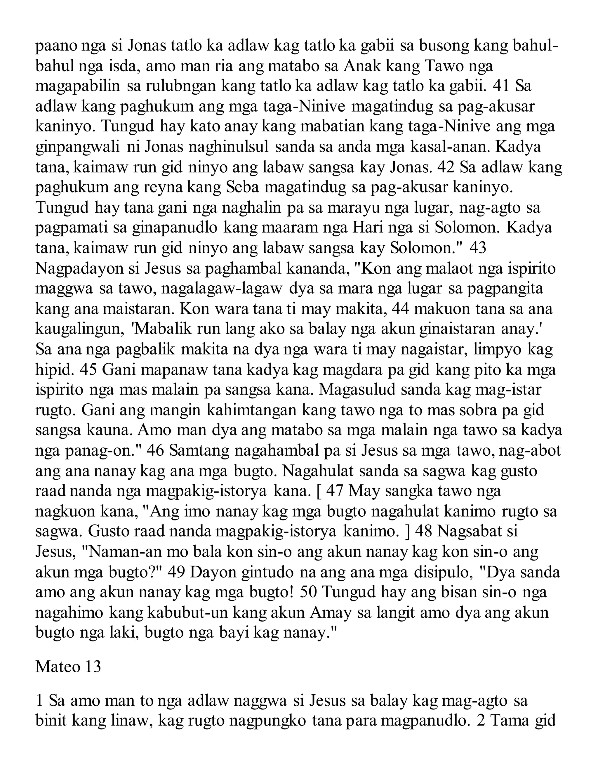 Kinaray a bible - new testament | PDF