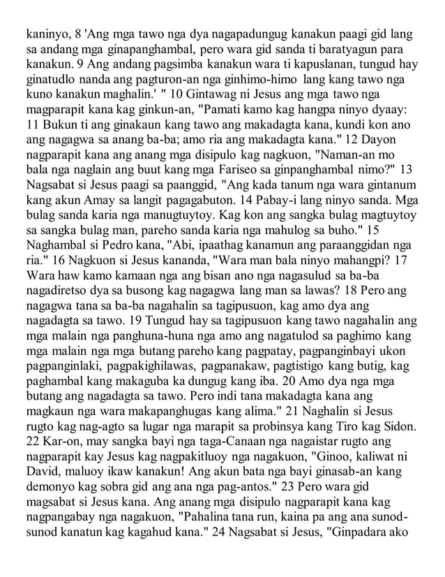 Kinaray a bible - new testament | PDF