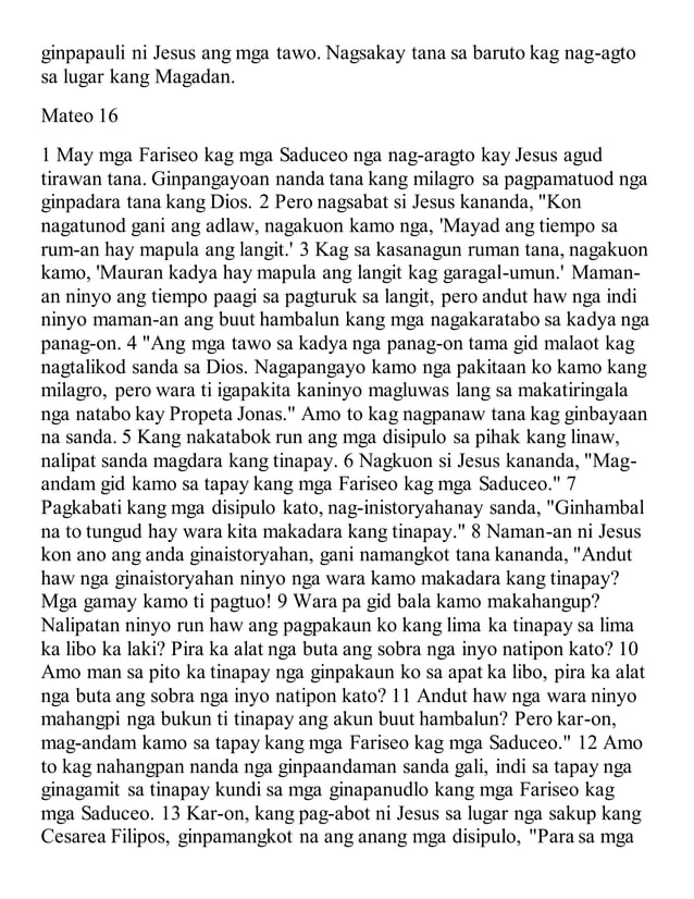 Kinaray a bible - new testament | PDF