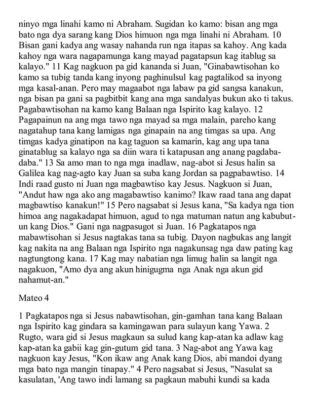 Kinaray a bible - new testament | PDF