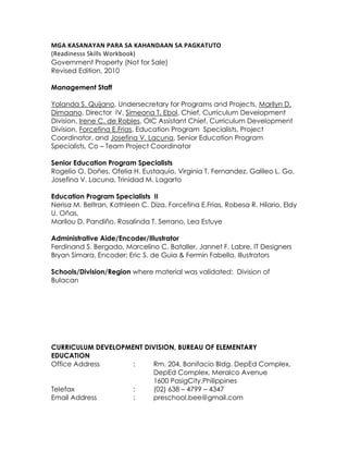 K TO 12 KINDER LEARNER’S MATERIAL (Q1-Q4) | PDF