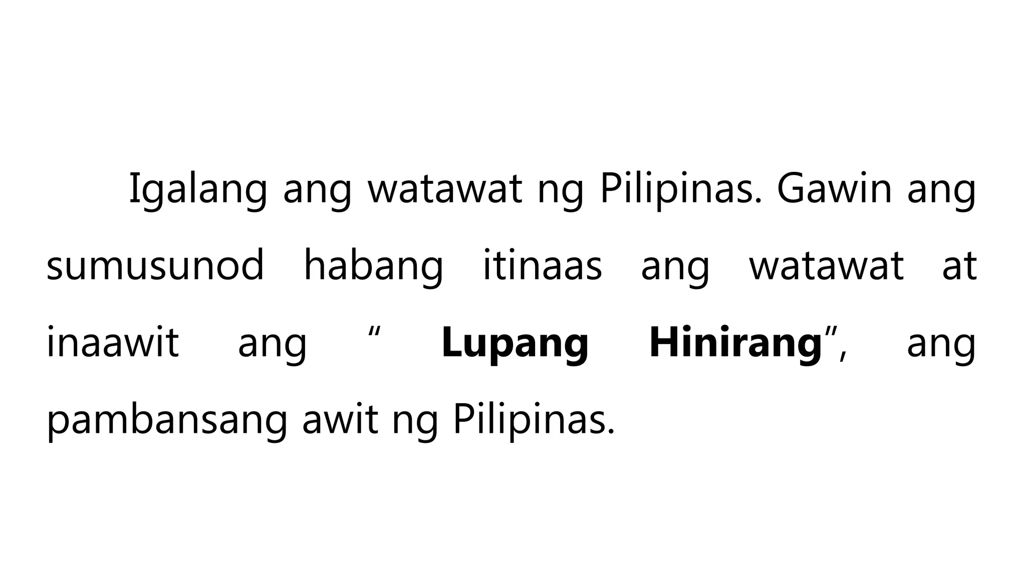 Ang Watawat ng Pilipinas | PPTX