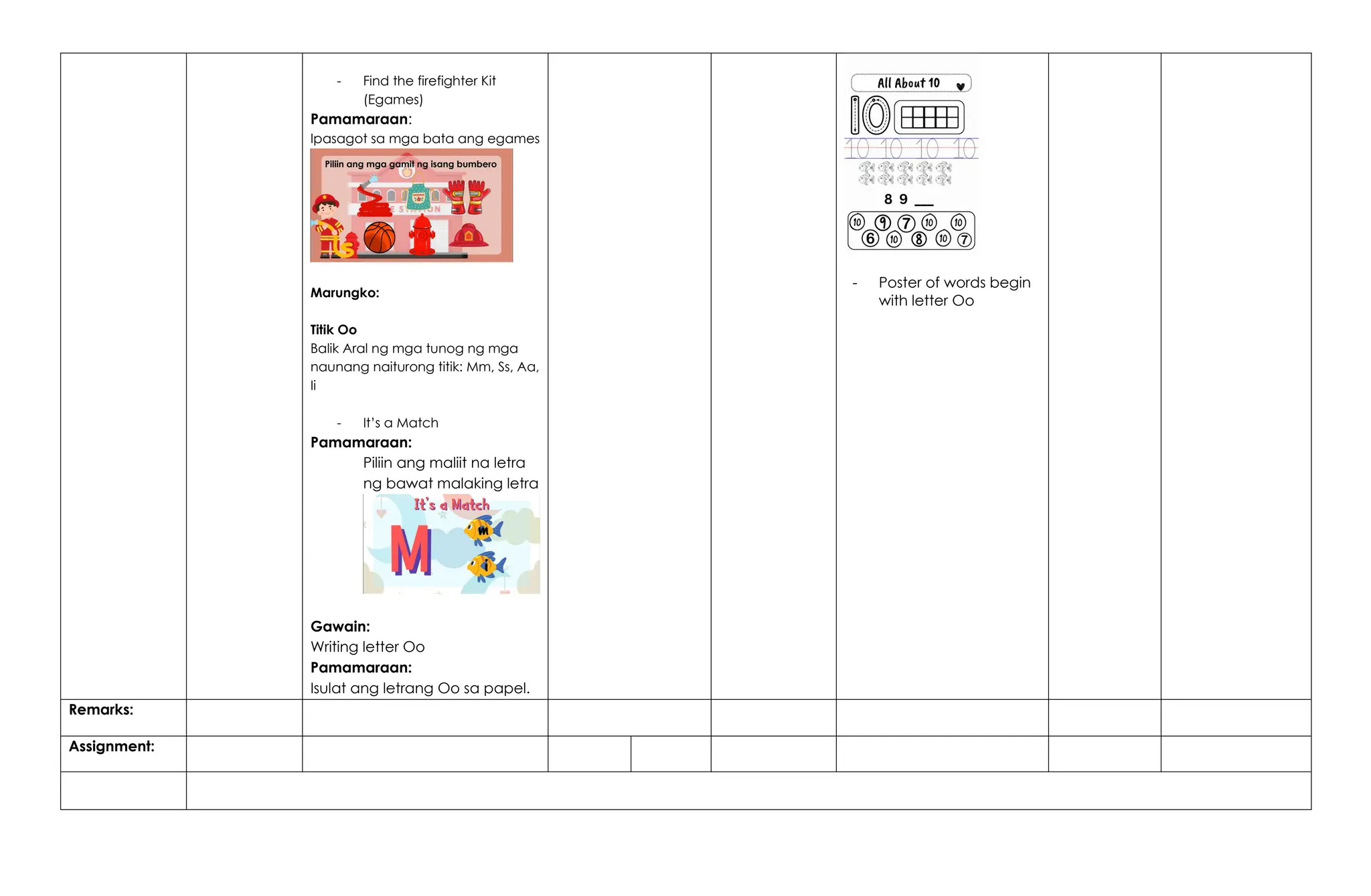 Daily Lesson Log for Kindergarten day 4 SY 2024-2025 | DOC