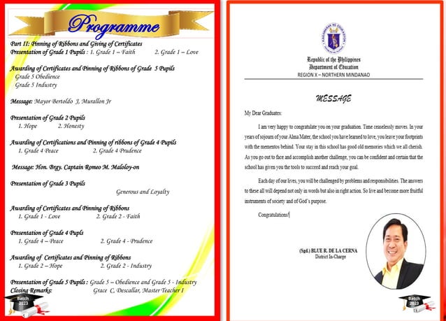kindergarten graduation programme sample | PPTX
