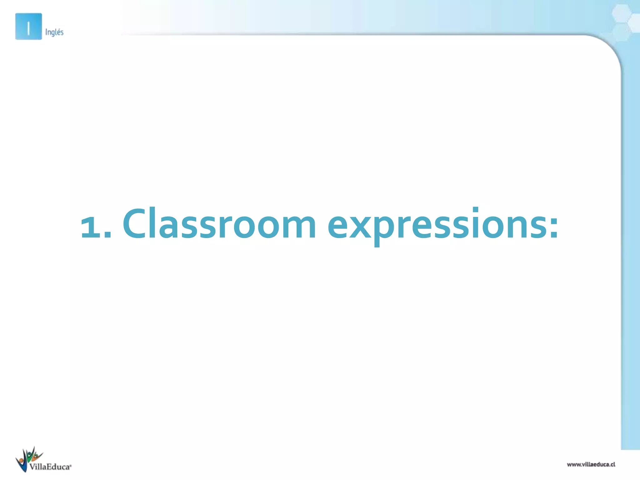 KINDERGARTEN - MOD 11: CLASSROOM EXPRESSIONS | PPSX | Daycare and Pre ...