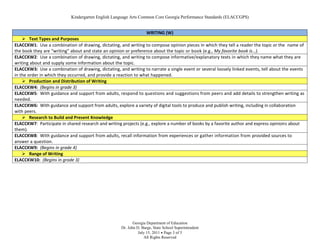 Kindergarten CCGPS: ELA | PDF