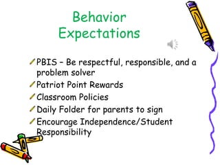 Kindergarten Curriculum Night | PPTX