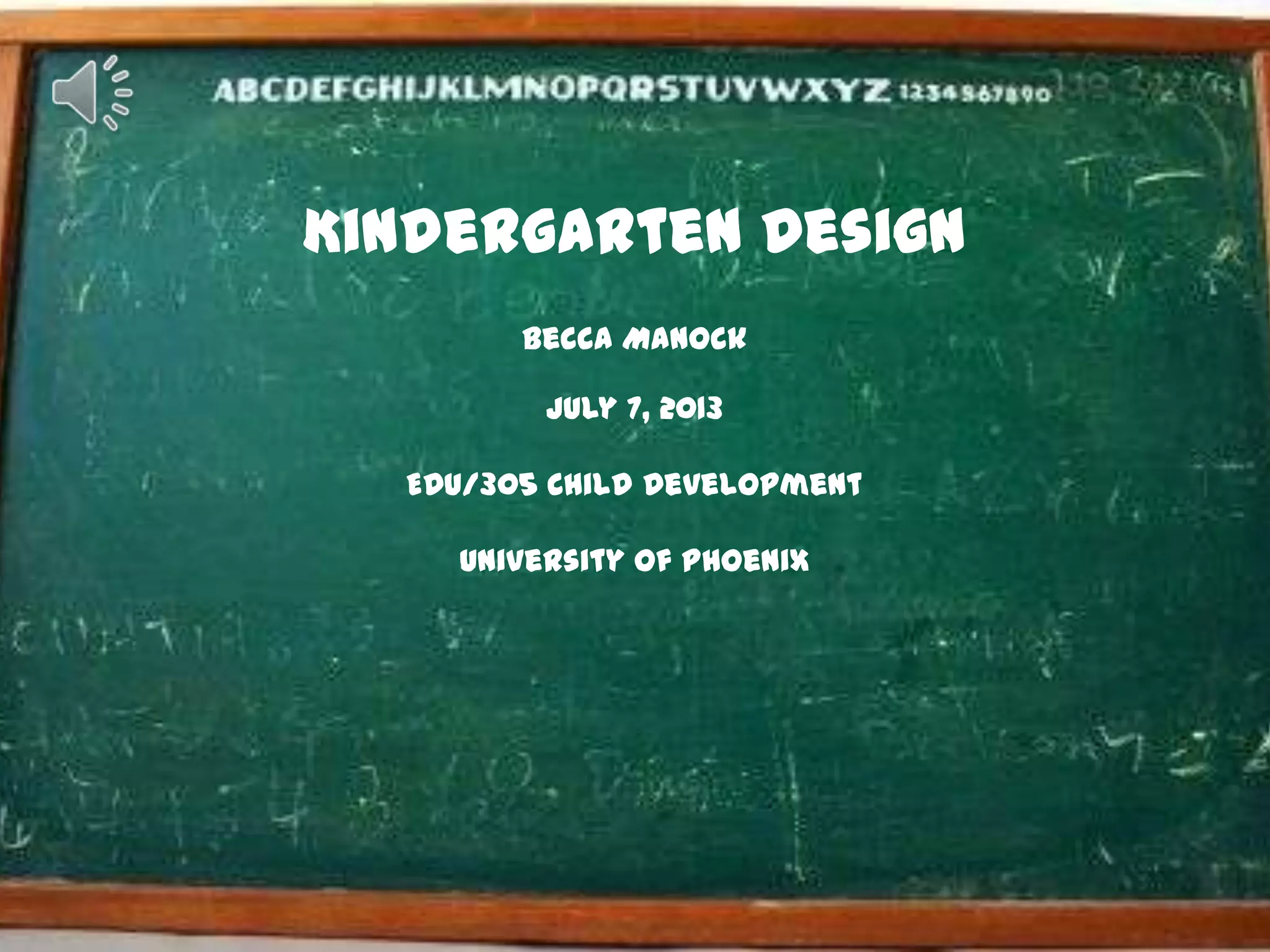 Kindergarten design presentation | PPTX