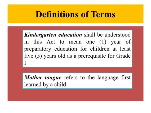 Kindergarten education act By Ryan Bermundo | PPTX | Daycare and Pre ...