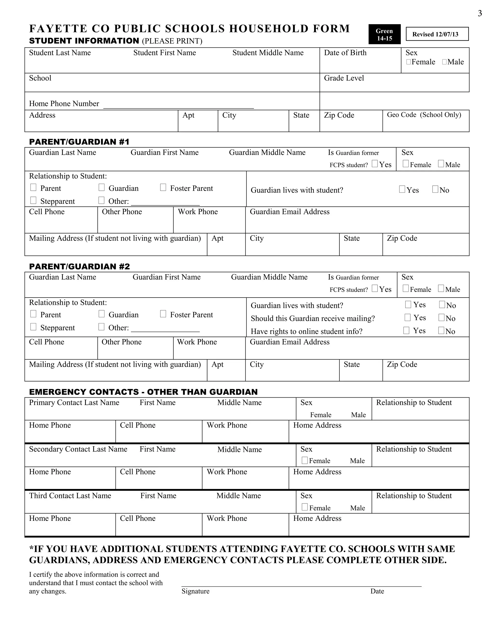 Kindergarten Registration Form | PDF