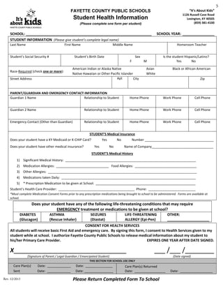Kindergarten Registration Form | PDF
