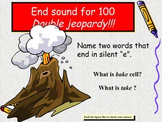 Kindergarten Jeopardy | PPT